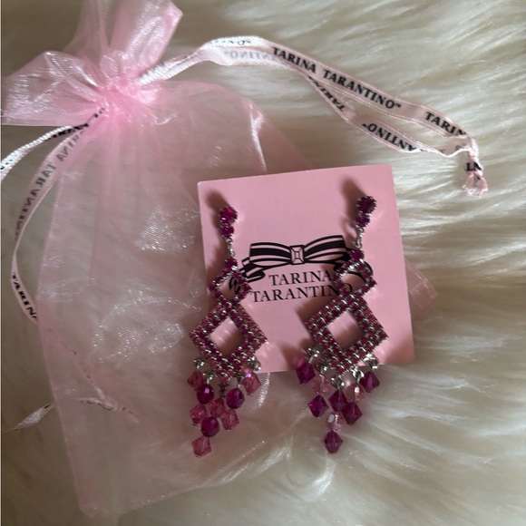 Tarina Tarantino | Jewelry | Tarina Tarantino Fuchsia Drop Earrings ...